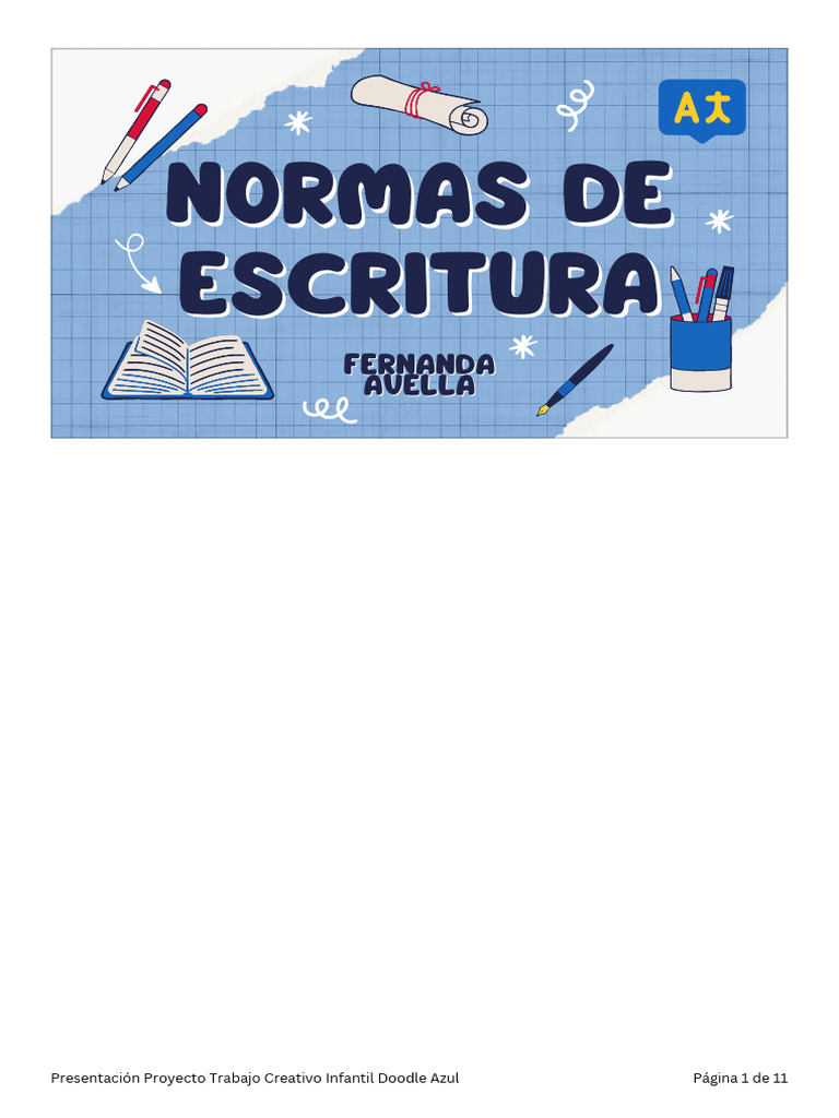 Presentación NORMAS DE ESCRITURA | PDF | Puntuación | Oración (Lingüística)
