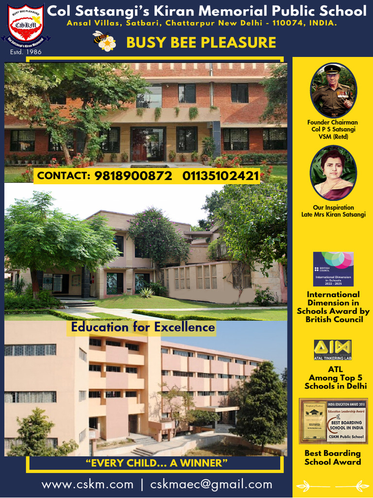 CSKM Public School - Leaflet | PDF | Sports