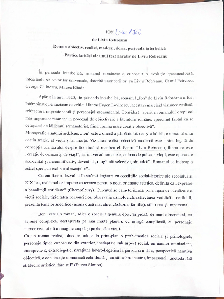 De Liviu Rebreanu | PDF