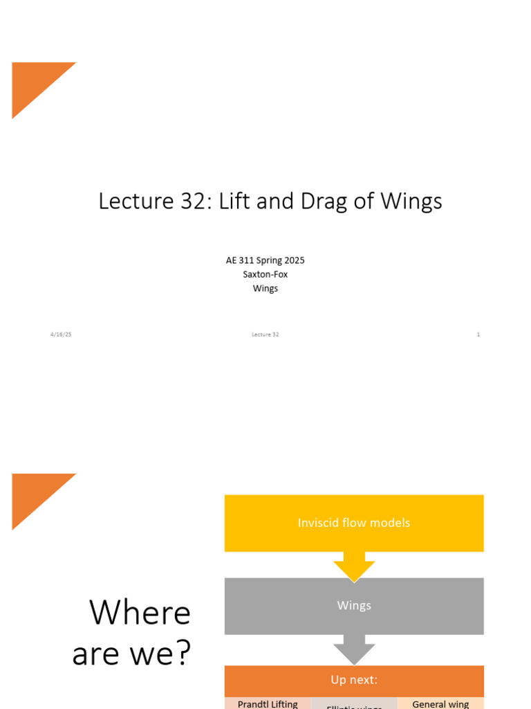 Lectu | PDF | Lift (Force) | Drag (Physics)