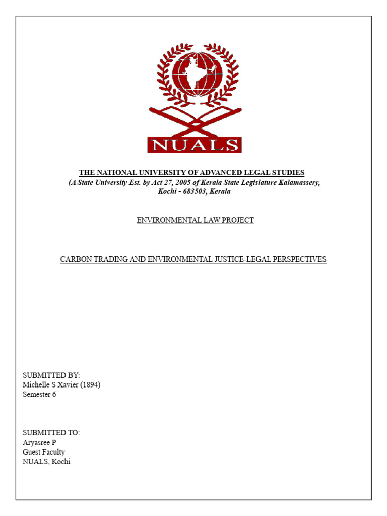 Environmental Law Project | PDF | Emissions Trading | Clean Air Act ...