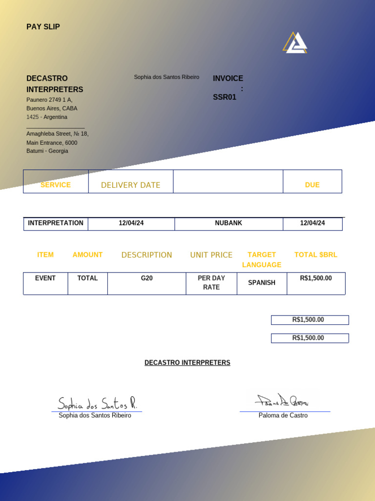 Pay Slip - SSR01 | PDF