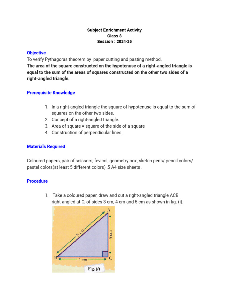Subject Enrichment Activity: Grade 8 | PDF | Mathematics | Elementary ...