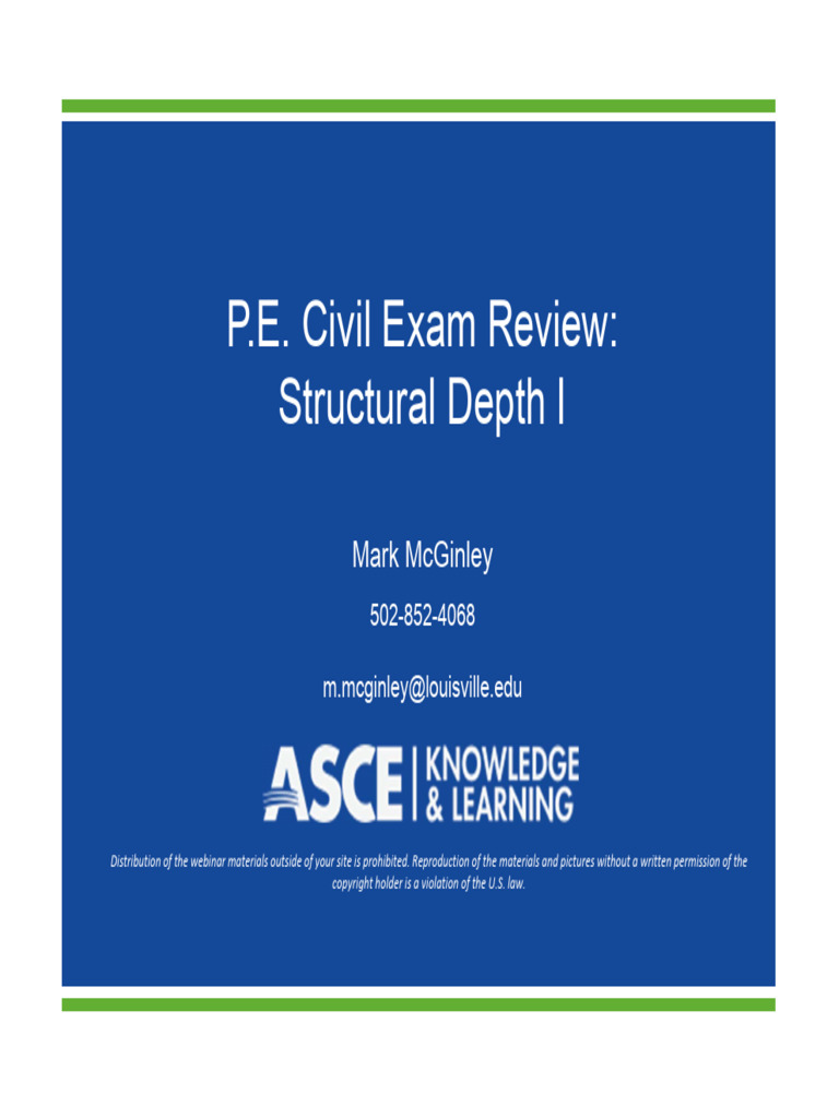 PE Civil Exam Review: Structural Depth | PDF | Deep Foundation ...