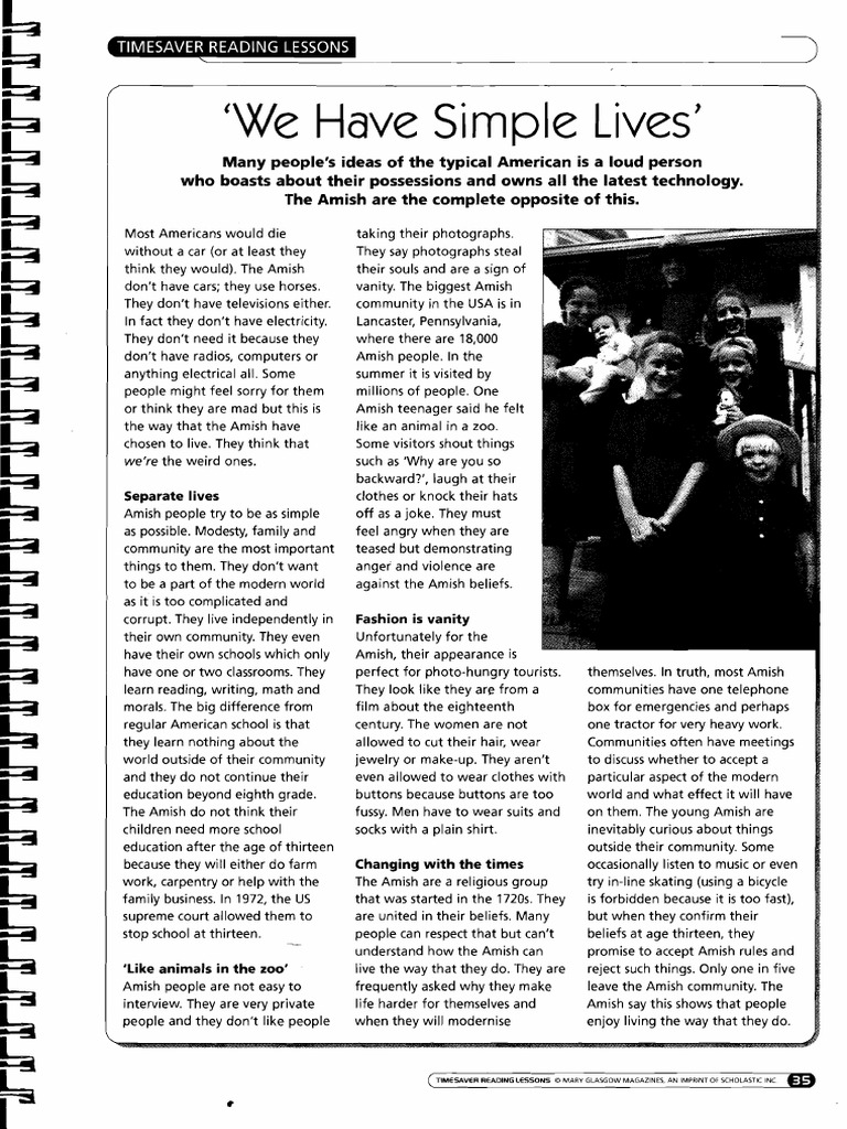Amish People We Have Simple Lives | PDF | Amish
