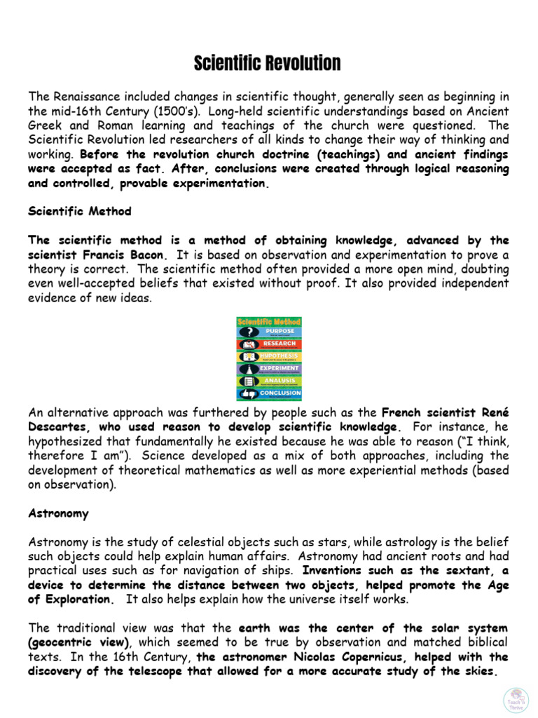 Scientific Revolution Overview Lesson (1) | PDF | Scientific Revolution ...