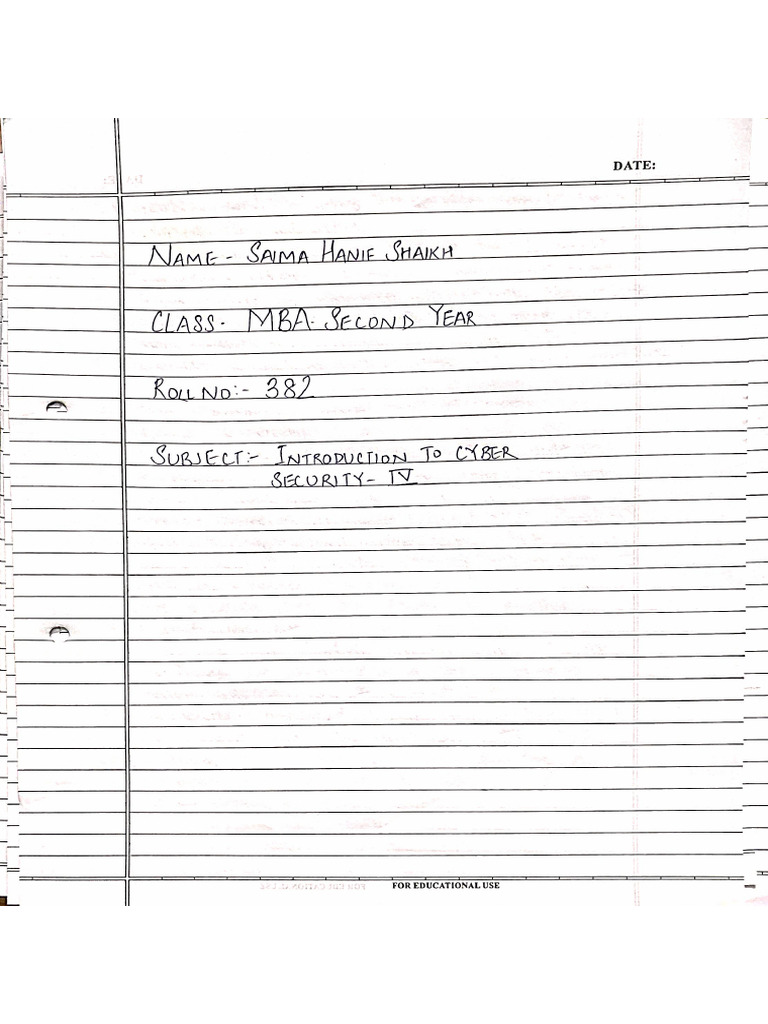 Cyber Security Assignment | PDF