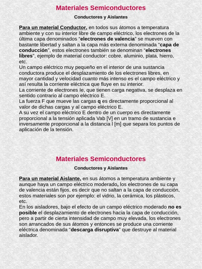 1-Semiconductores Clase Inicial | PDF | Semiconductores | Dopaje (semiconductor)