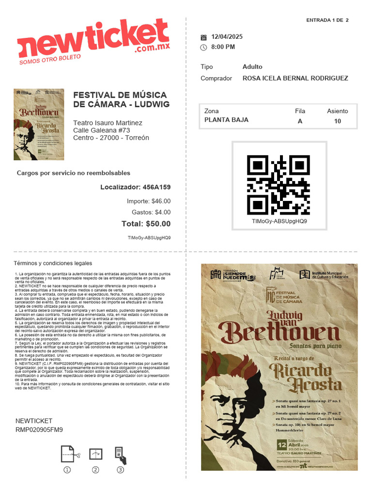 Beethoven Tickets - 456A159 | PDF