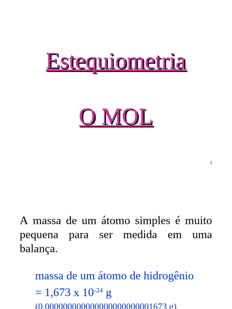 Cálculo da Massa Molar e Mols | PDF | Mol (unidade) | Química