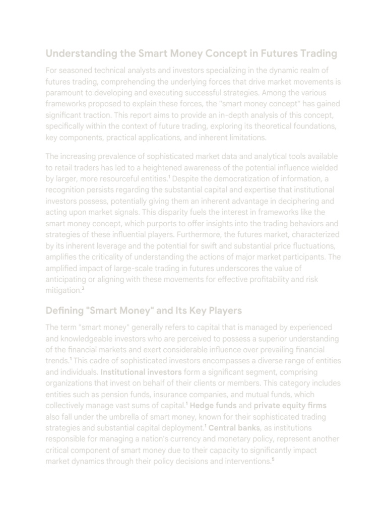 Smart Money Concept Explained. | PDF | Market Trend | Futures Contract