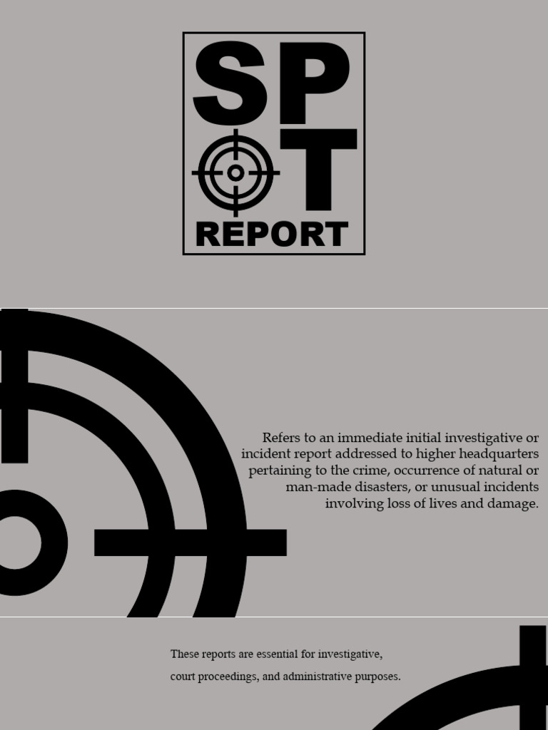 Spot Report | PDF