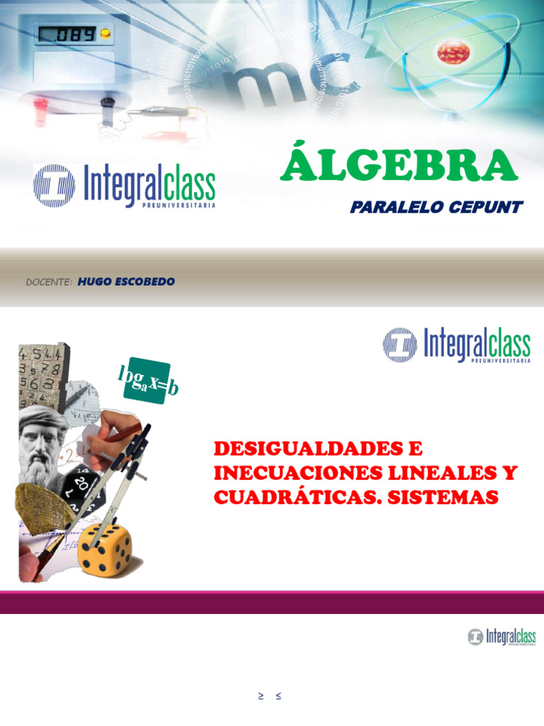 Mi Clase - Desigualdades e Inecuaciones | PDF | Desigualdad (Matemáticas) | Álgebra abstracta