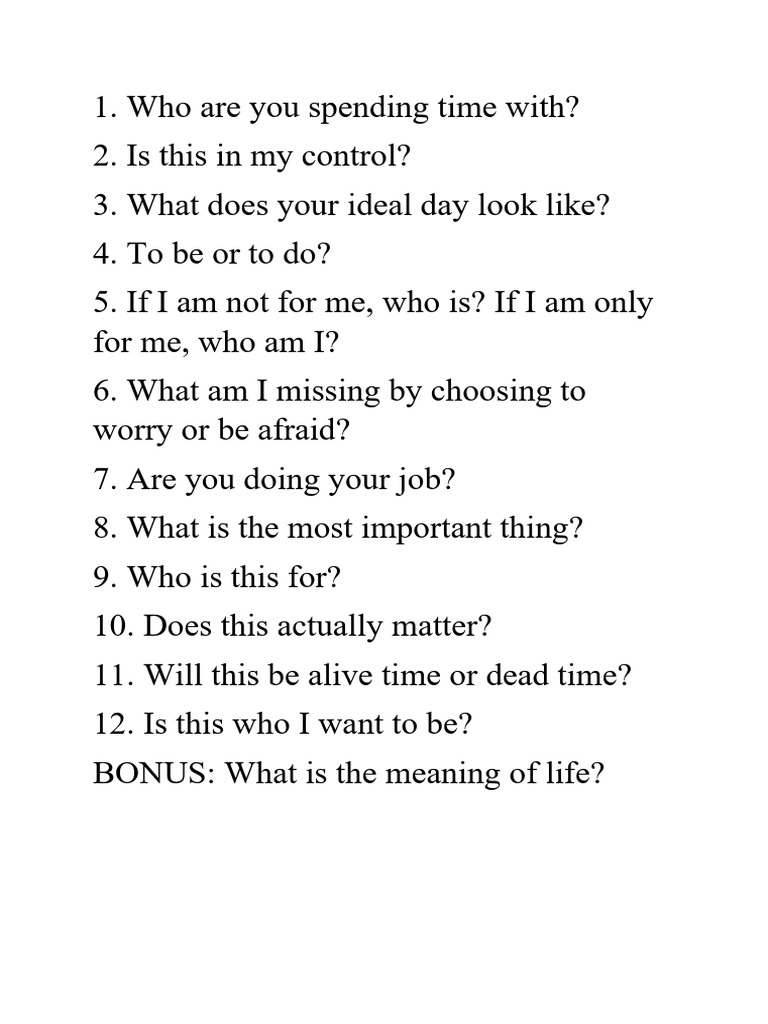 Questions | PDF
