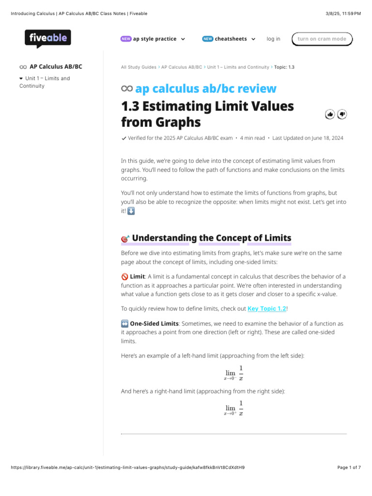 1.3 Introducing Calculus - AP Calculus AB:BC Class Notes - Fiveable ...