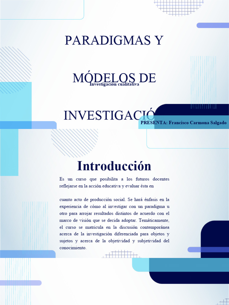 Tipos de Paradigmas en Investigación | PDF | Paradigma | Pensamiento