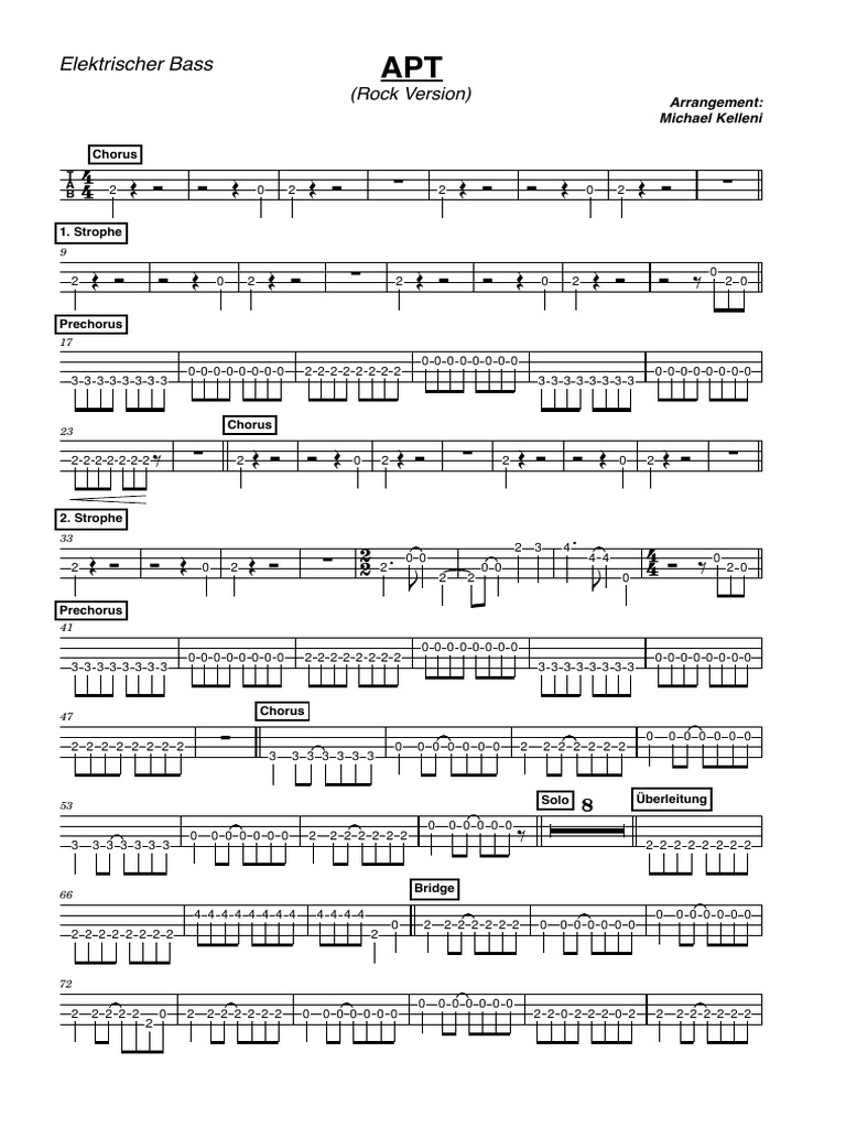 APT (Bass) | PDF | Musical Forms | Songs