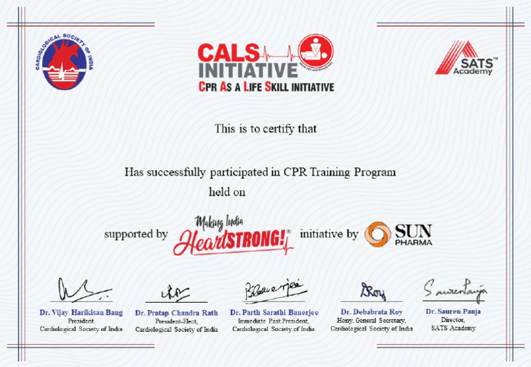 cpr certificate | PDF