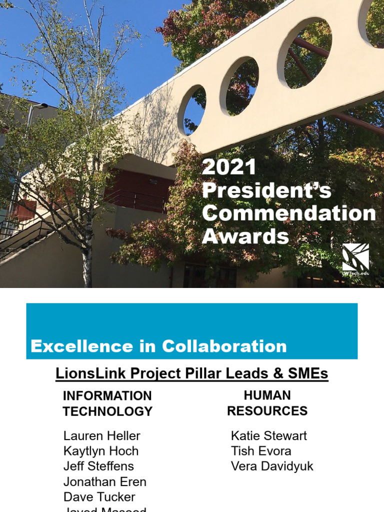 Presidents Commendations | PDF