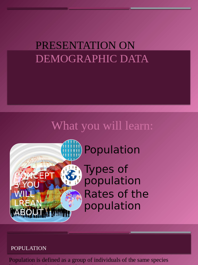 Understanding Demographic Data Concepts | PDF | Gross Domestic Product ...