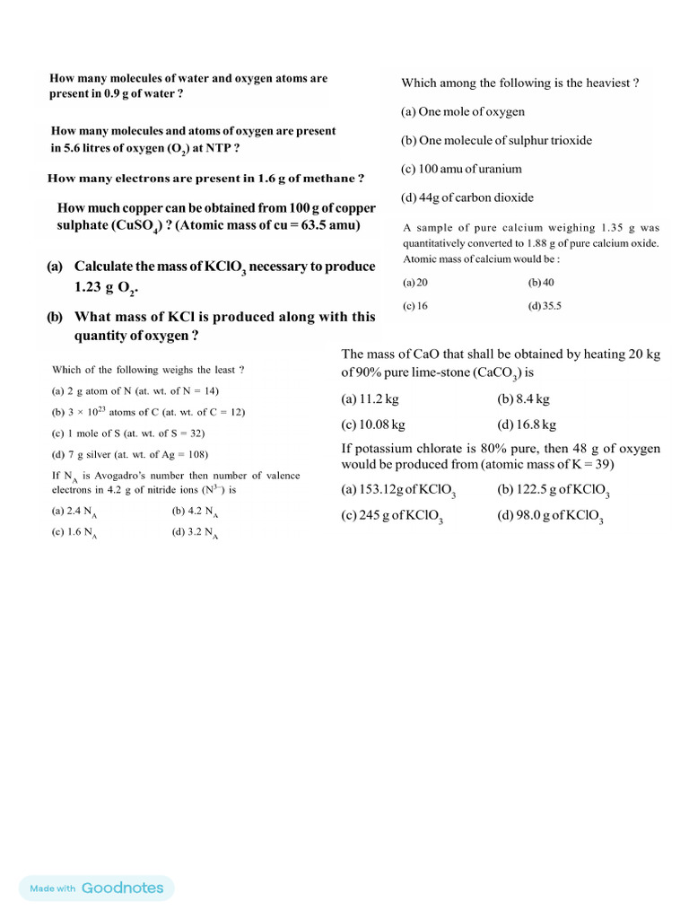 Mole Concept 2 | PDF