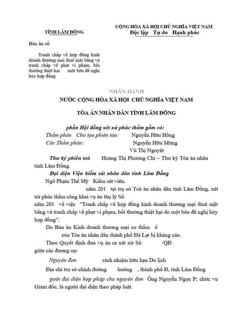 BA KDTM PT Cty Nguyen Phat Cty Du Lich Ma Hoa | PDF