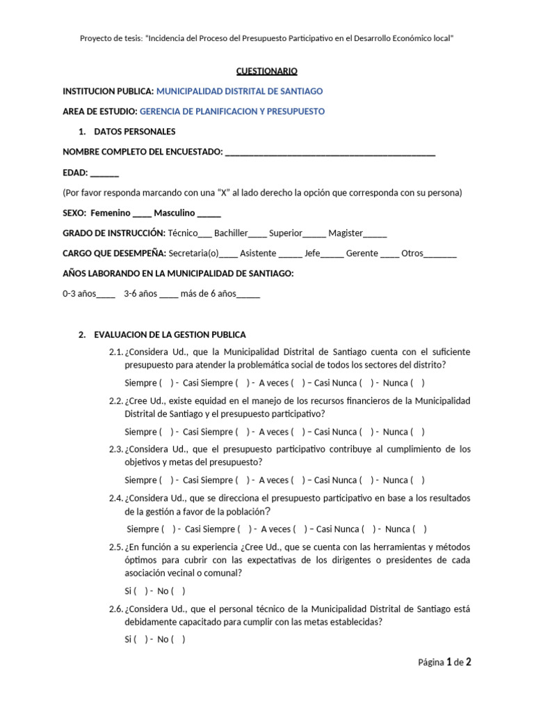 Encuesta_GPP | PDF | Economias