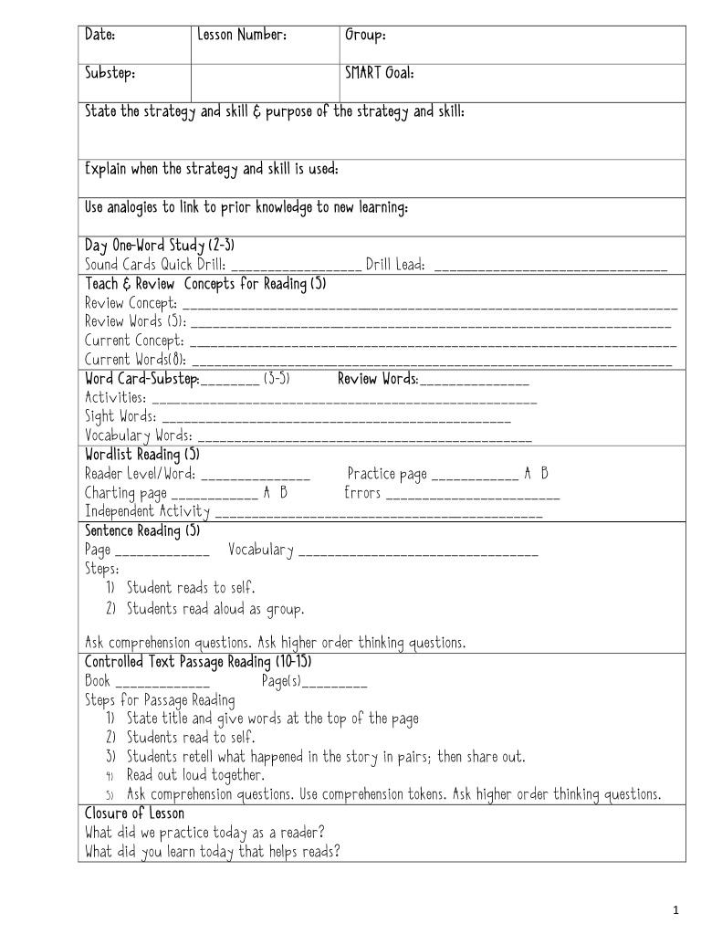 Wilson Lesson Plan With Learning Goals | PDF