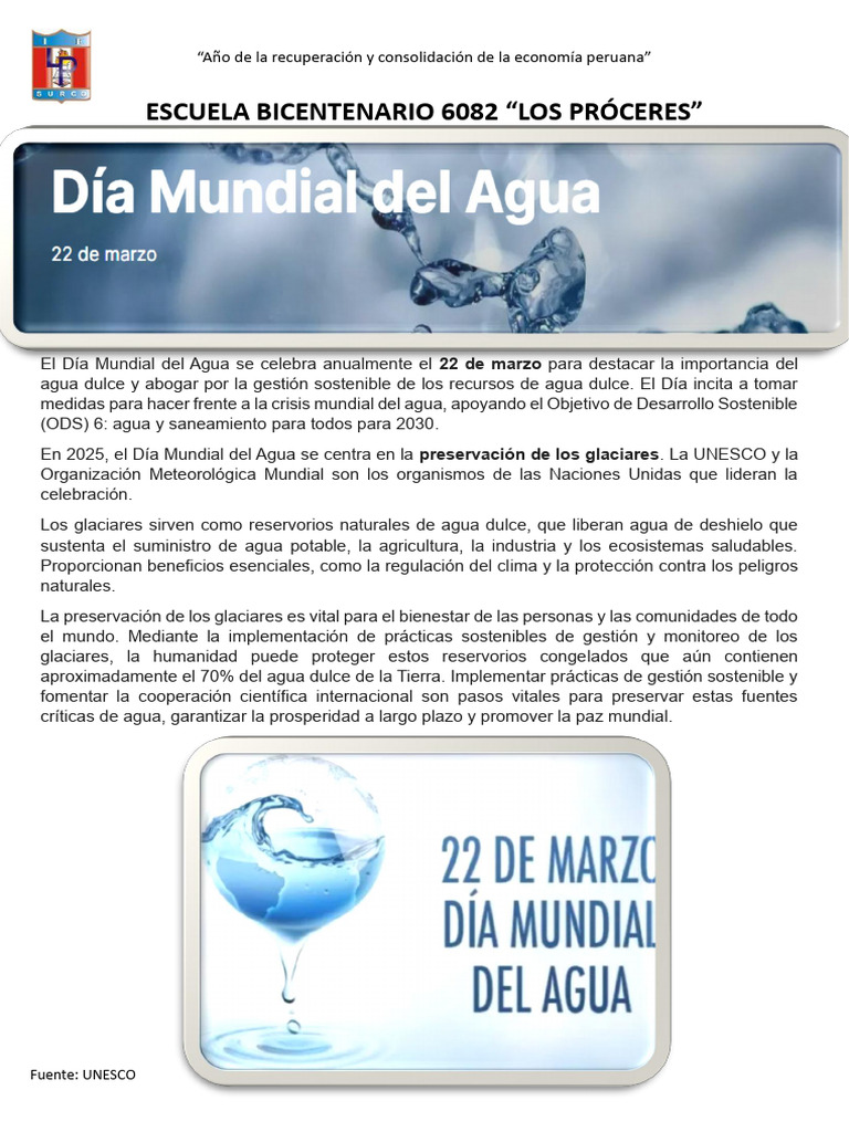 Dia Del Agua 22 de Marzo | PDF