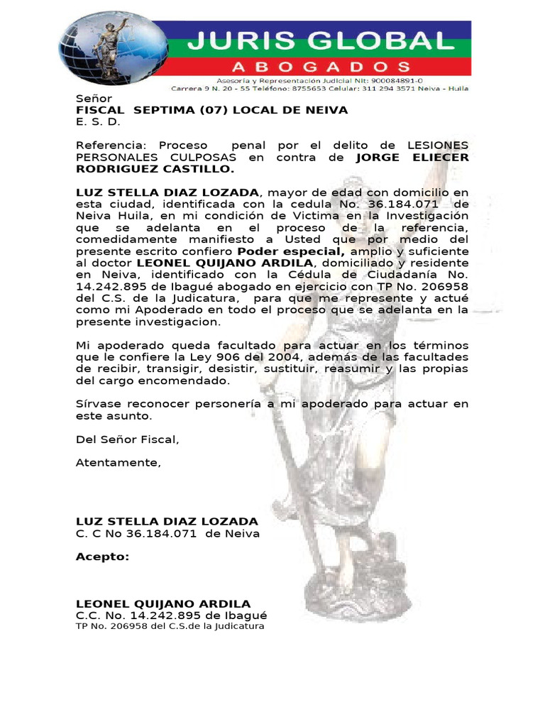 Poder Luz Stella Diaz Lozada | PDF | Justicia | Crimen y violencia