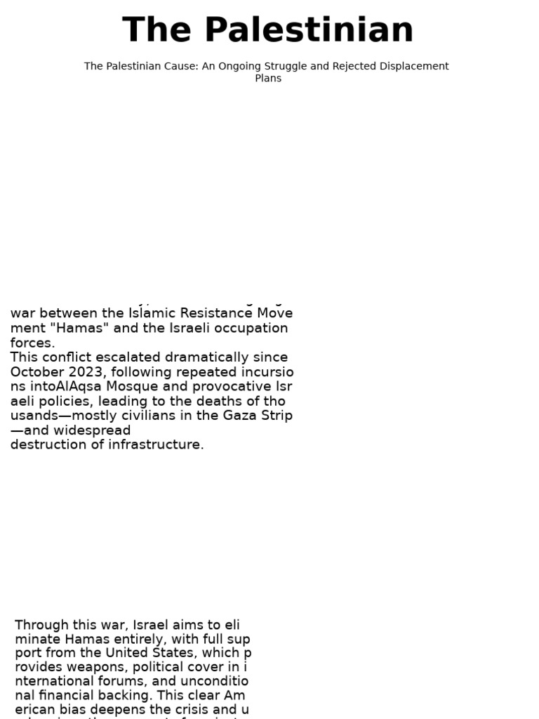 The Palestinian | PDF