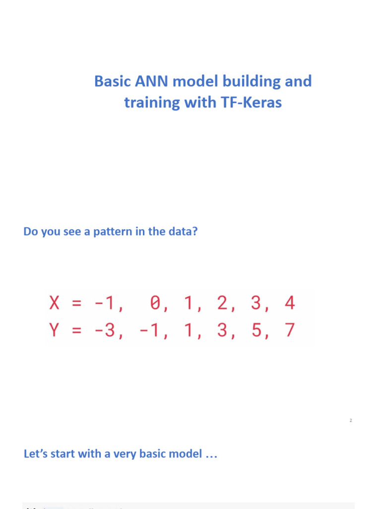 L2 - Basic ANN Model Building With TF-Keras | PDF | Computational Neuroscience | Algorithms