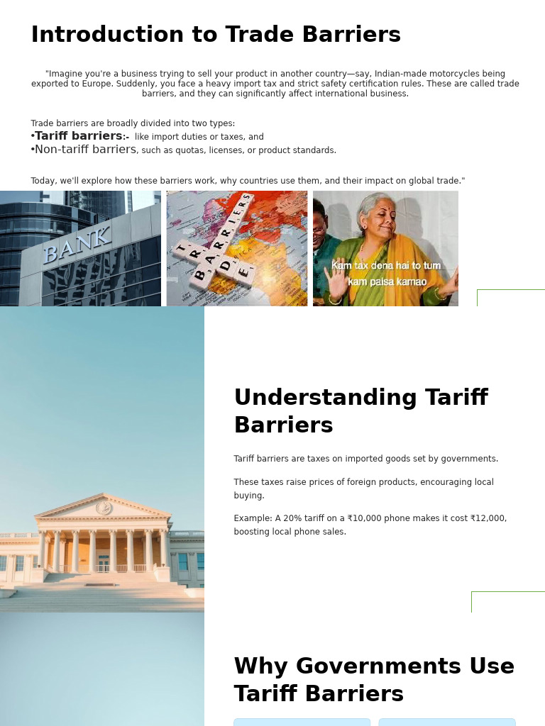 Tarrif and Non-Tarrif Barriers Enviroment | PDF | Non Tariff Barriers ...