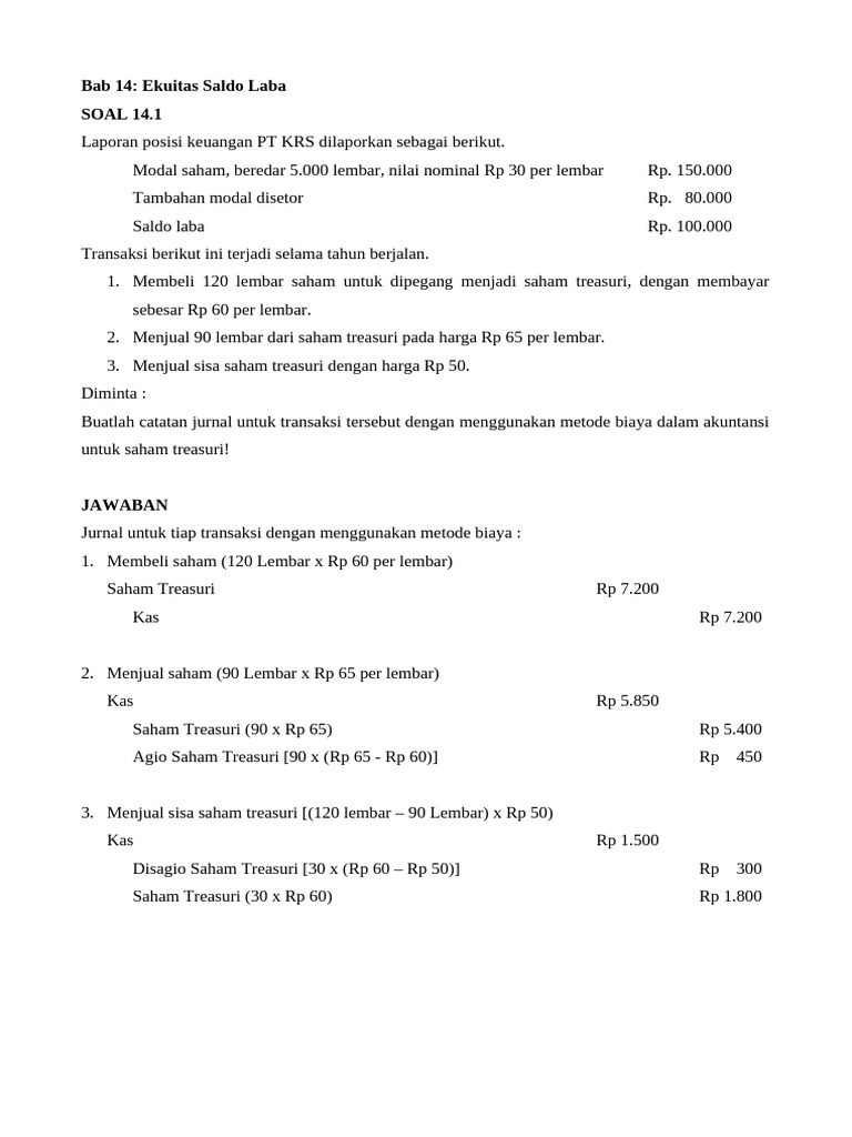 Akm 2 Latihan Soal Bab 14 | PDF
