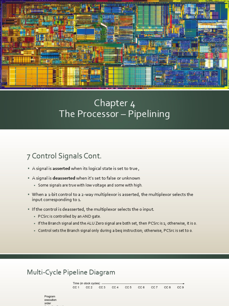 Lecture 4.3 - The Processor - Pipelining | PDF | Computer Engineering | Digital Electronics