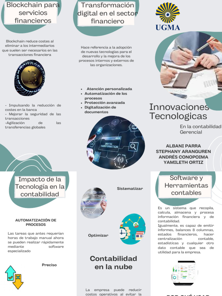 Brochure de La Compañía de Médicos en Turquesa Azul Claro Estilo Formas ...