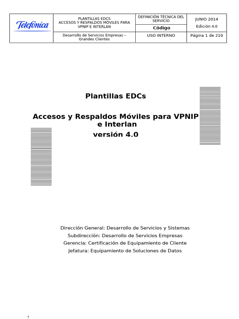 Plantillas EDCs, Accesos y Respaldos Moviles para VPNIP e Interlan v4.0 | PDF | Acceso a ...