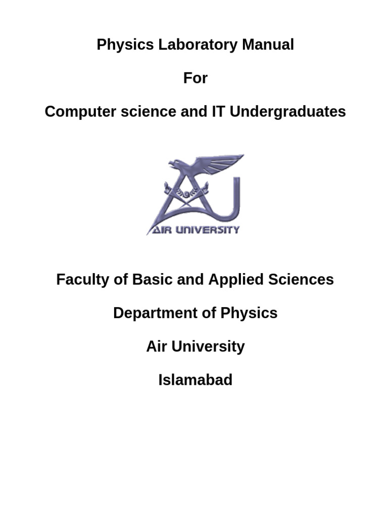 Physics Lab Manual for IT Undergraduates | PDF | Capacitor | Voltage