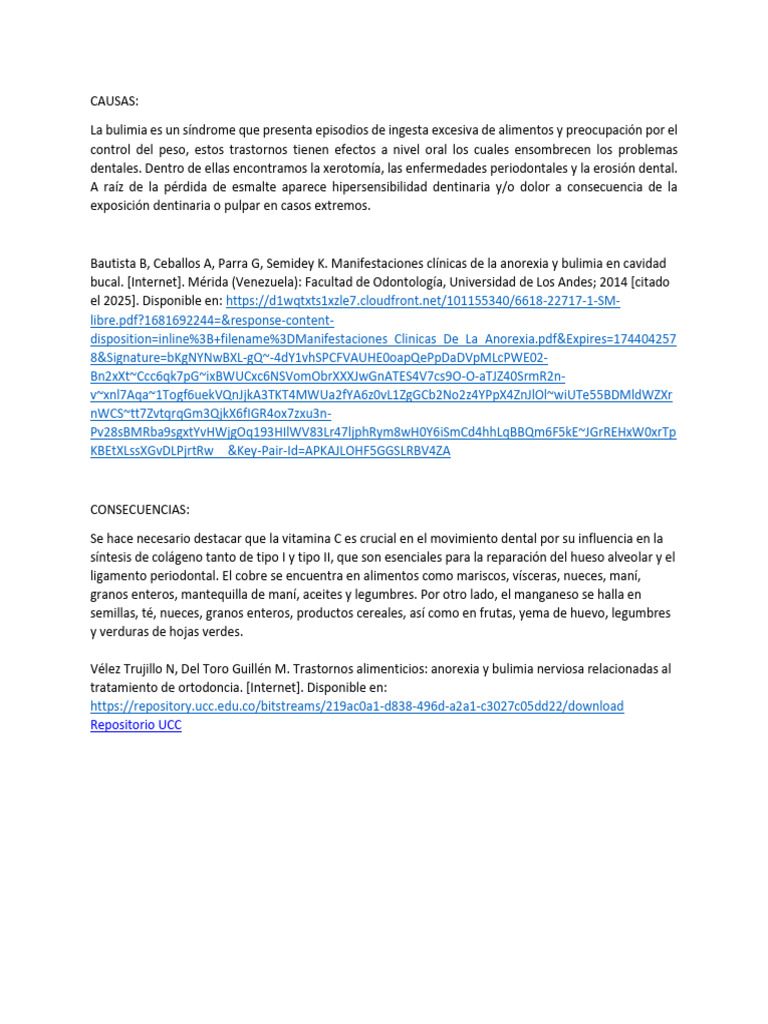 Causas y Tratamientos Bucales | PDF