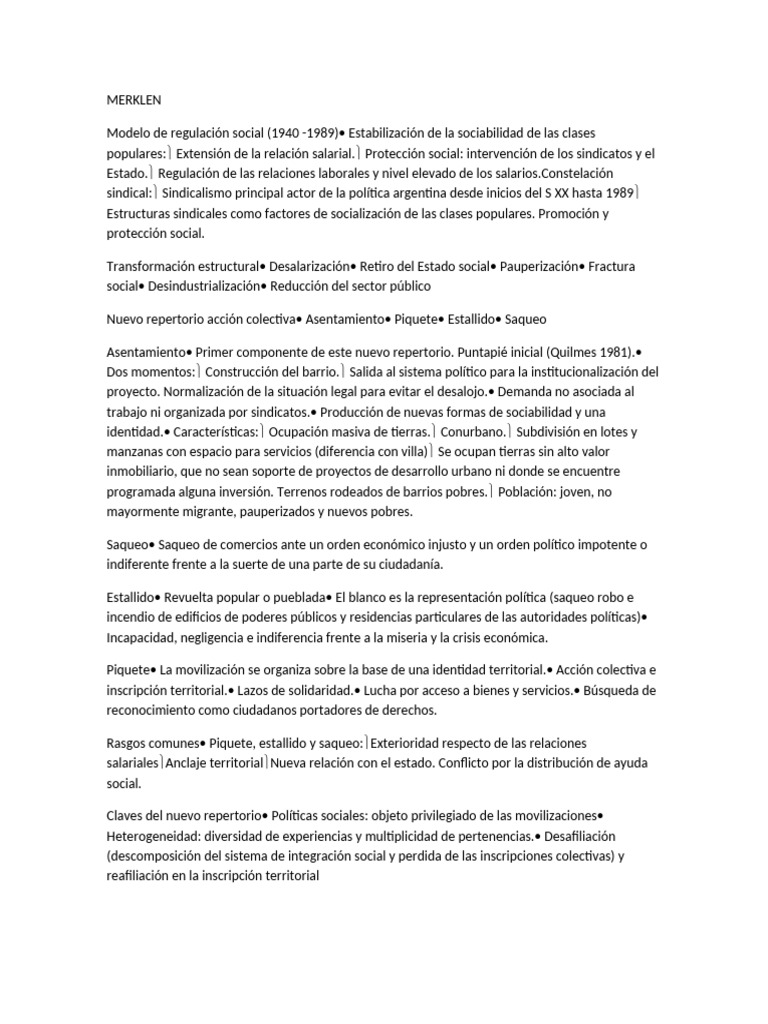 MERKLEN | PDF | Economias | Ciencias Políticas