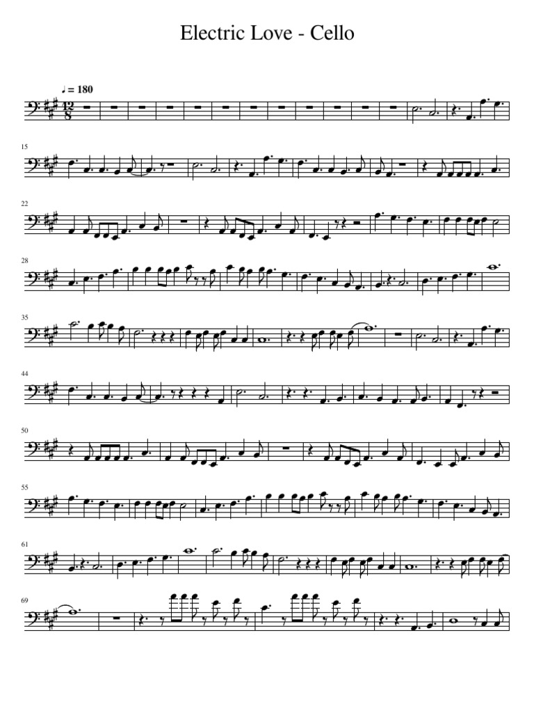 Electric Love - Cello | PDF