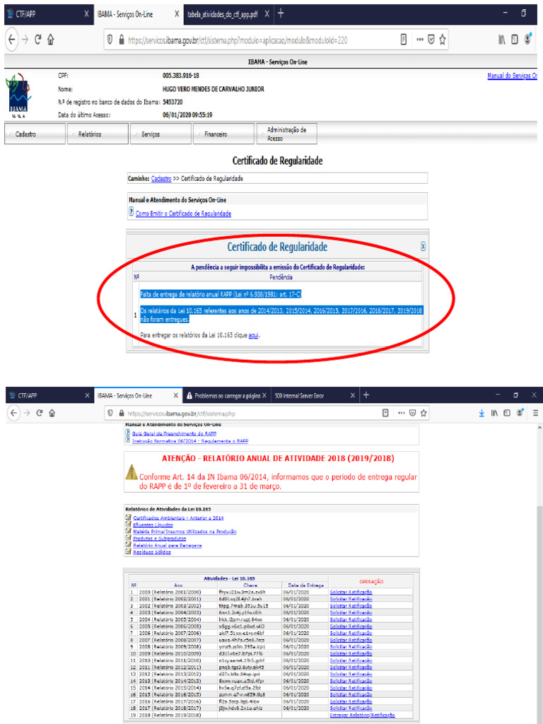 Ibama - Atualização CTF App - Pessoa Fisica | PDF