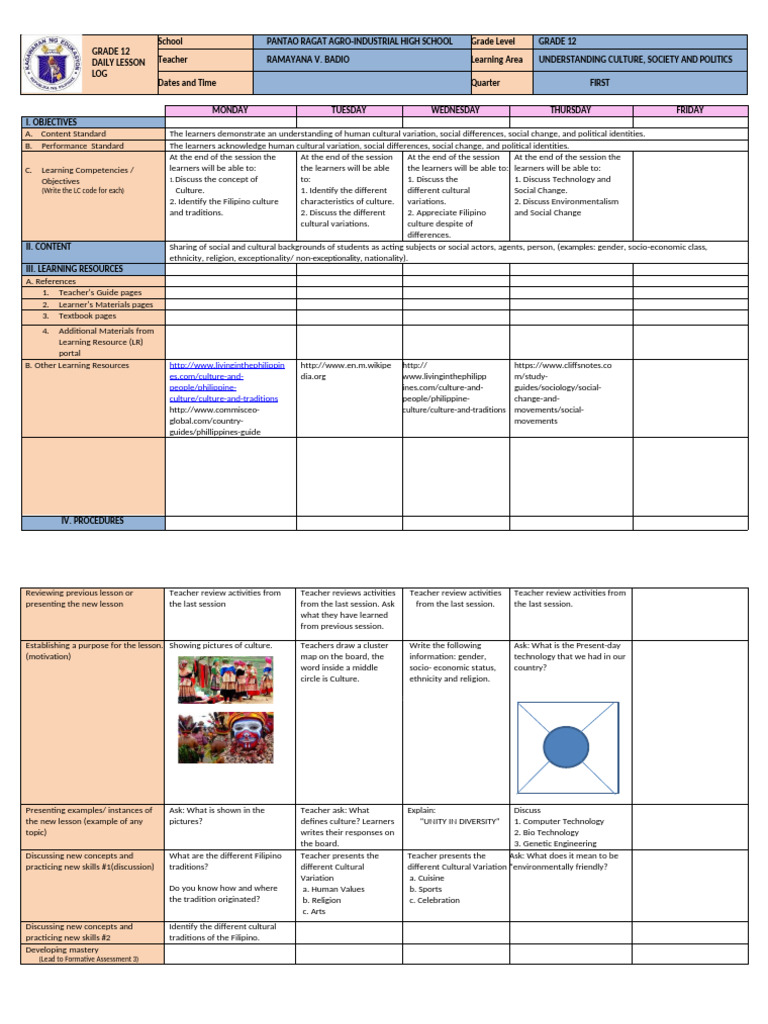 DLL Ucsp | PDF | Learning | Teachers