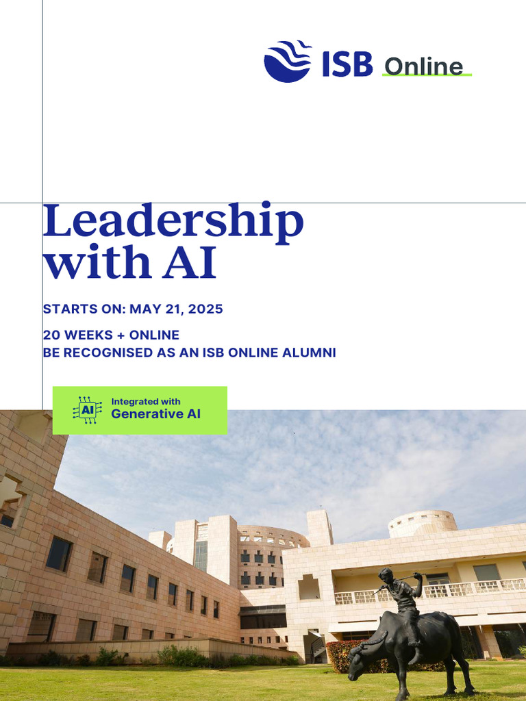 ISB-LAI Brochure Batch 18 | PDF | Machine Learning | Artificial Intelligence