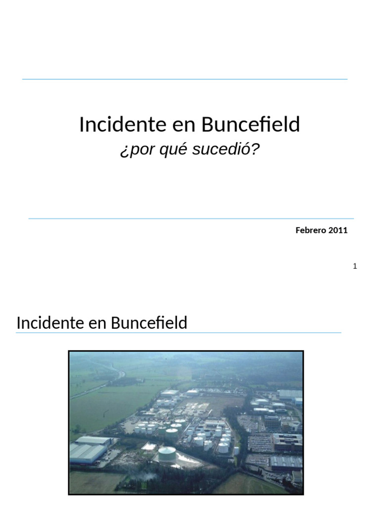 Análisis del Incidente en Buncefield | PDF | Ingeniería de ...