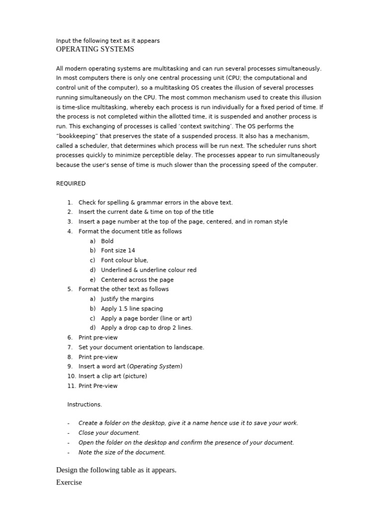Intro To Ms. Word Practical | PDF | Computing | Computer Architecture