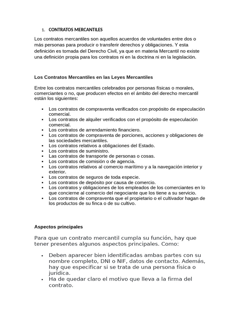 Contratos Mercantiles 1 | PDF | Seguro | Derecho privado