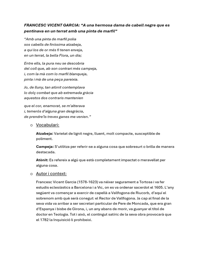 Català Poema7, Francesc Vincent Garcia | PDF