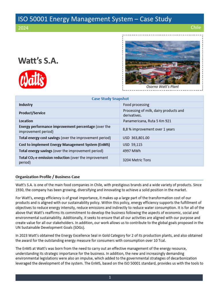 Cem 2024 Emla Casestudy Watts-S.a | PDF | Efficient Energy Use | Energy Management