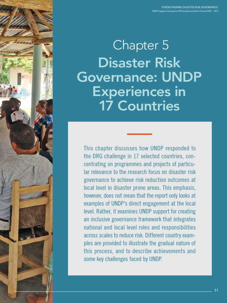 UNDP Disaster Risk Governance Insights | PDF | Governance | United ...